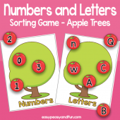 Apple Tree Letters and Numbers Sorting Trees – Easy Peasy and Fun ...