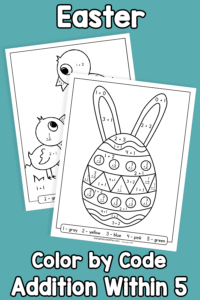 Easter Color by Code Addition within 5 – Easy Peasy and Fun Membership