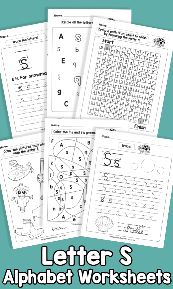 Letter S Worksheets – Easy Peasy and Fun Membership