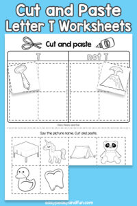 Cut and Paste Letter T Worksheets – Easy Peasy and Fun Membership