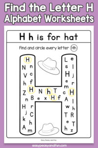 Find the Letter H Worksheets – Easy Peasy and Fun Membership