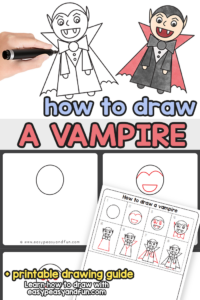 Vampire Directed Drawing – How to Draw a Vampire – Easy Peasy and Fun ...