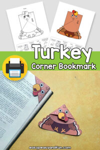 Turkey Corner Bookmark Craft Template – Easy Peasy and Fun Membership