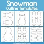 Printable Snowman Outline Templates – Easy Peasy and Fun Membership
