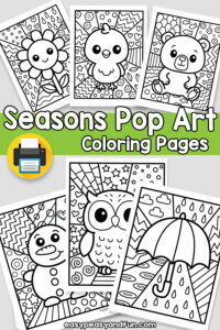 Seasons Pop Art Coloring Pages – Easy Peasy and Fun Membership